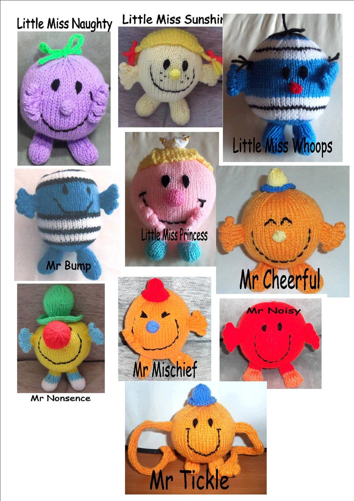 Mr Men Knitting Patterns Knit Now | Knits By Sachi