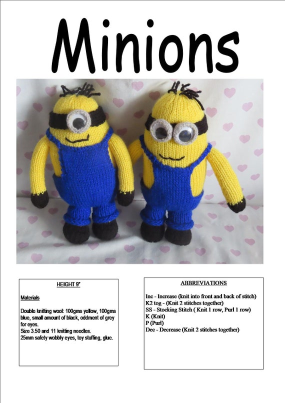 Minion Knitting Pattern