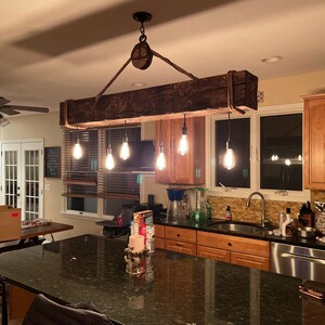 Rustic Barn Beam Ceiling Light - Etsy