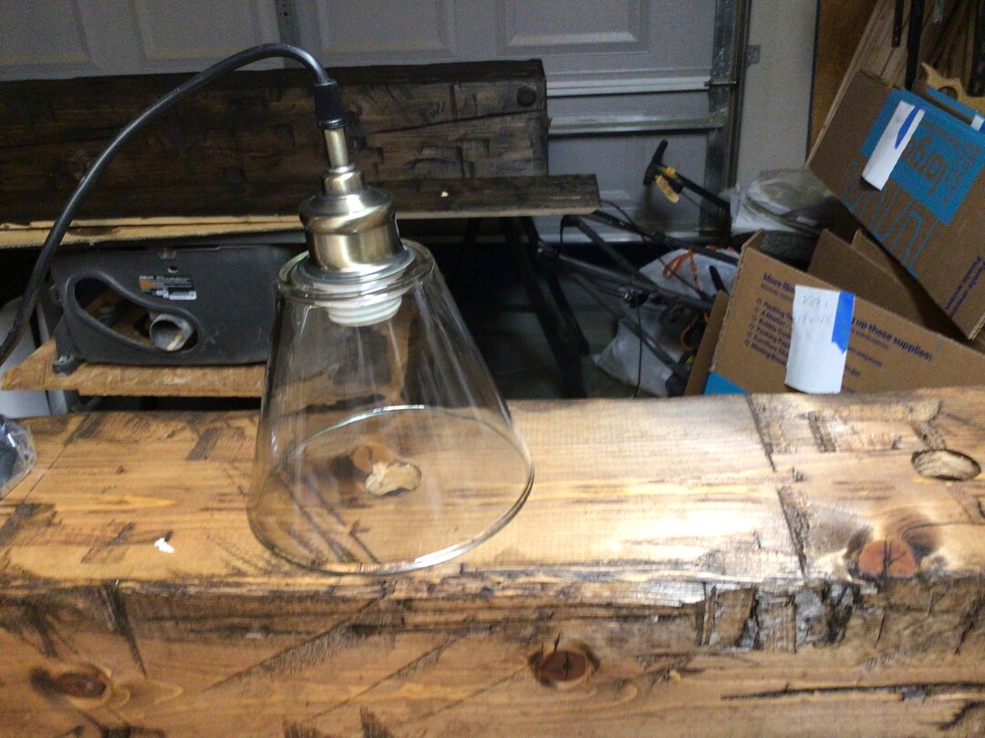 36 Barn Beam With 4 Cone Style Glass Globes - Etsy