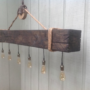 Rustic Barn Beam Ceiling Light - Etsy