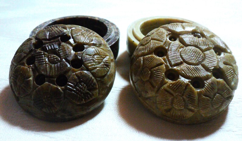 SOAPSTONE BOXES, 3 Piece Set, India, Hands of India, Honey Gamboge ...