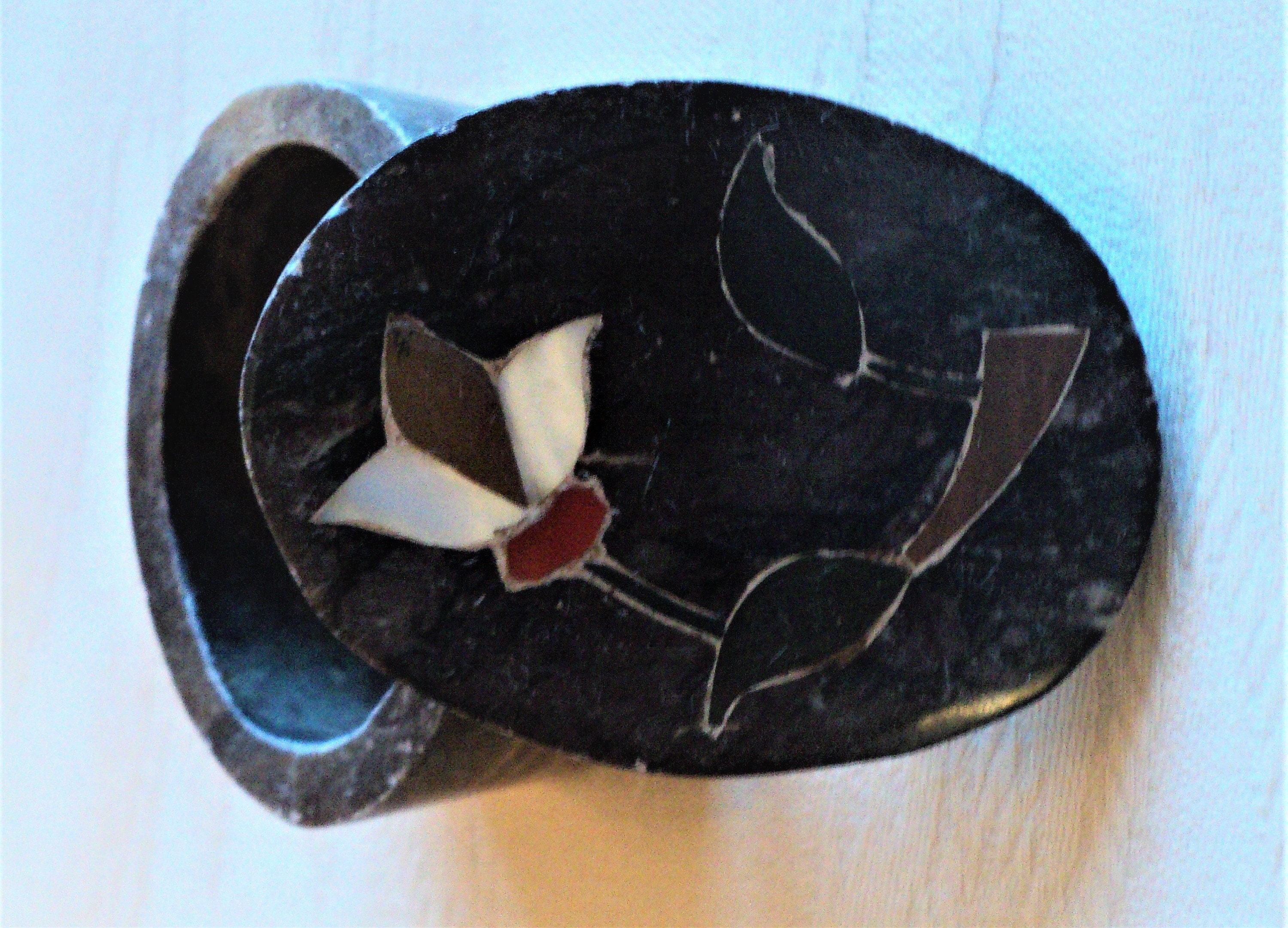SOAPSTONE BOXES, LOTUS Flowers, Soapstone Dome, Nickel Silver With ...
