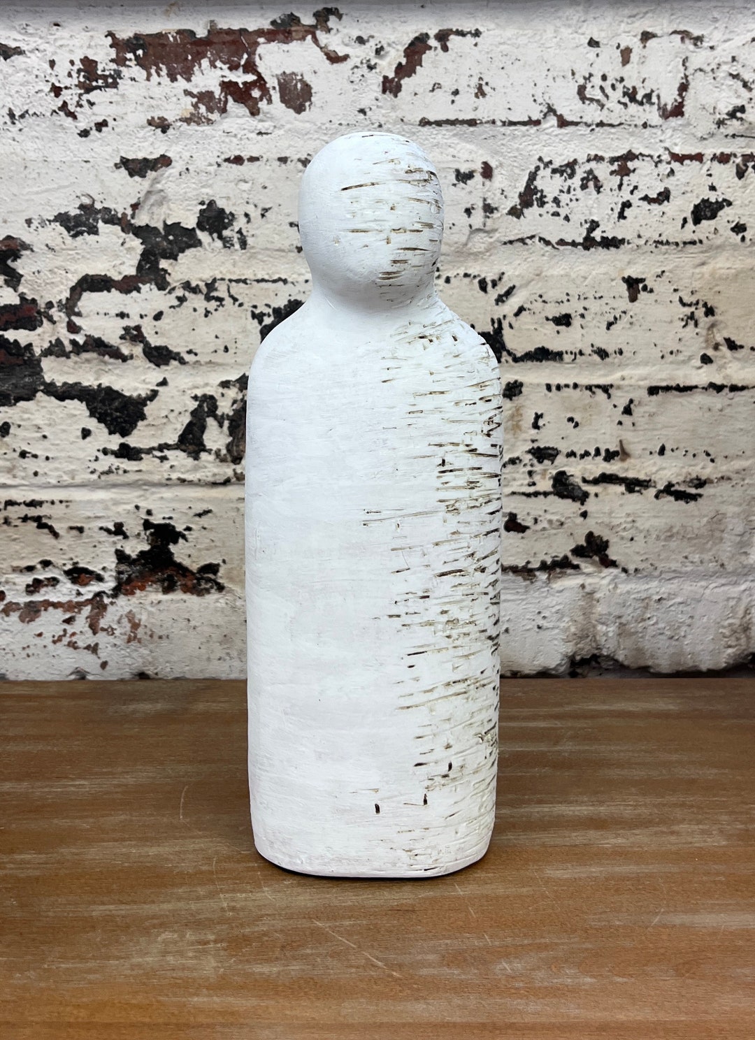 Soul Ceramic Figure Sculpture White Half Texture - Etsy