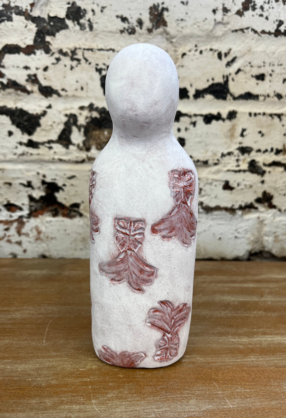 Soul Ceramic Figure Sculpture White With Abstract Pineapples - Etsy