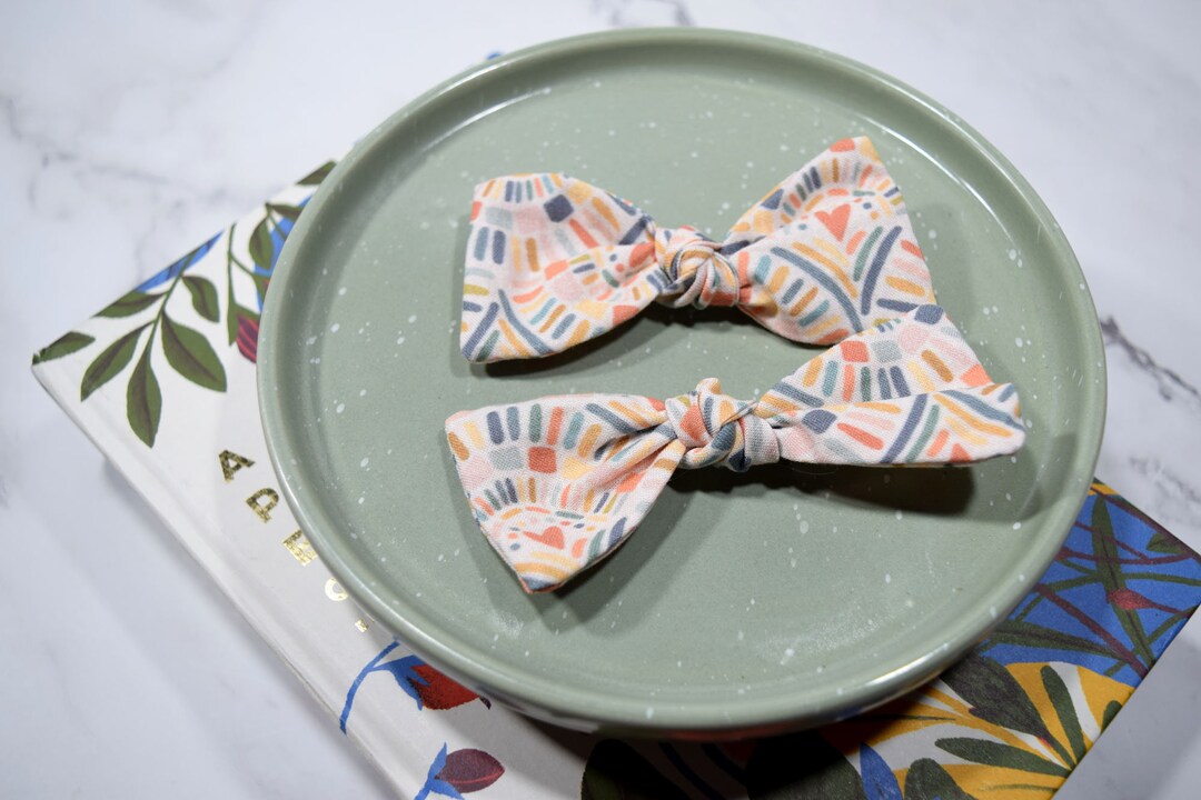 Catholic Knotted Hair Bows God's Promise - Etsy