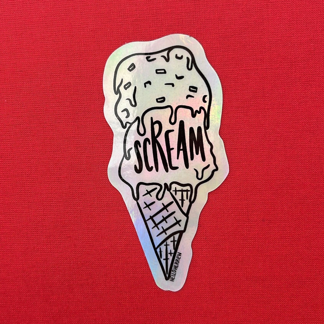 Ice Cream Scream Vinyl Sticker - Etsy