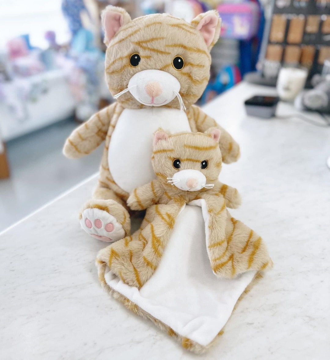 Cat Stuffed Animal or Lovey - Personalized / Embroidered Plush Animal ...