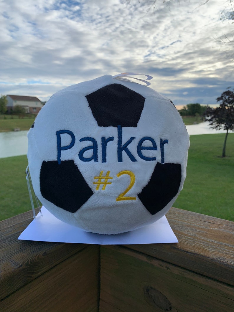 Personalized / Embroidered Plush Sports Ball Soccer Ball | Etsy