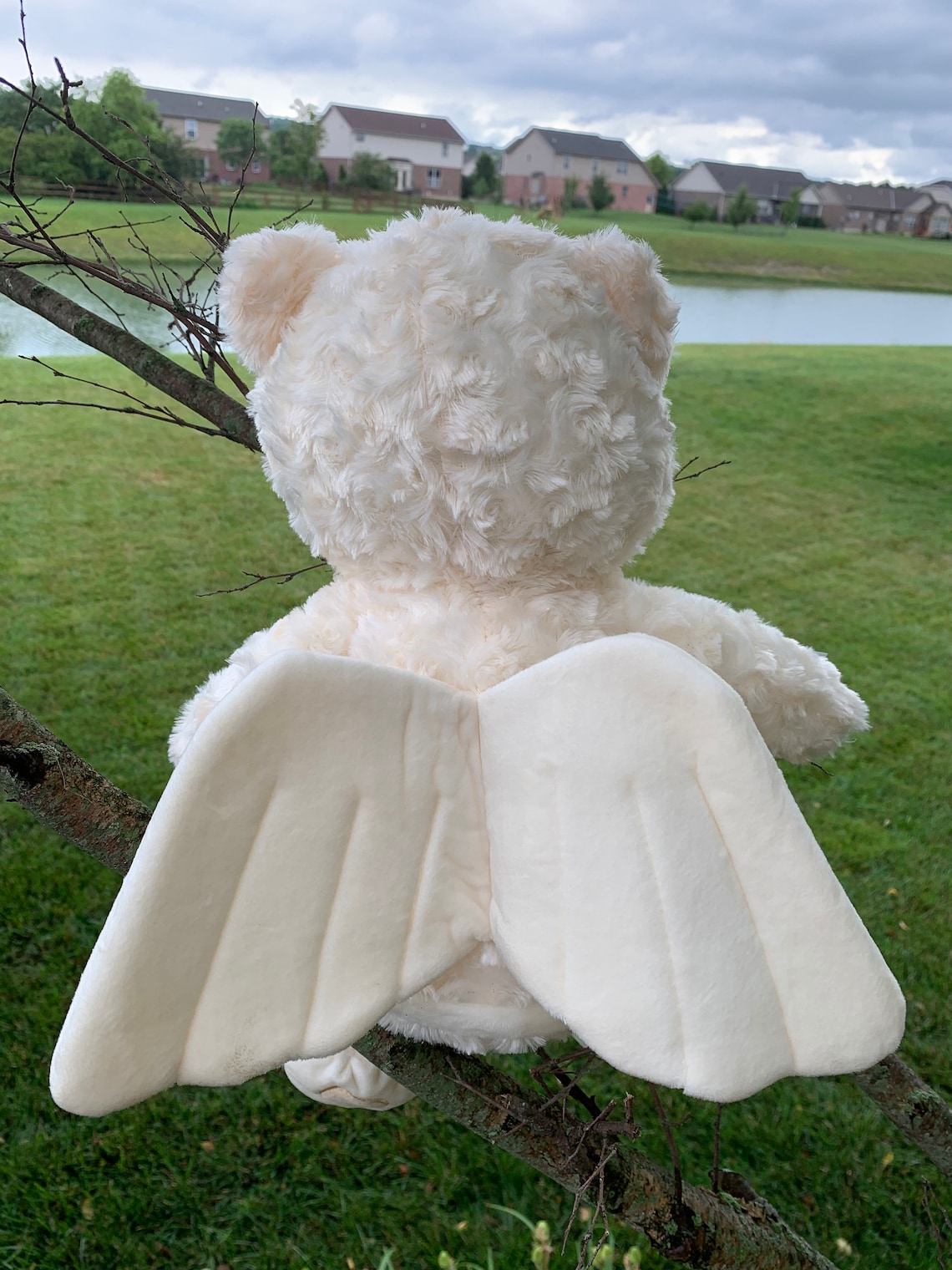 Angel bear stuffed animal Personalized / embroidered plush | Etsy