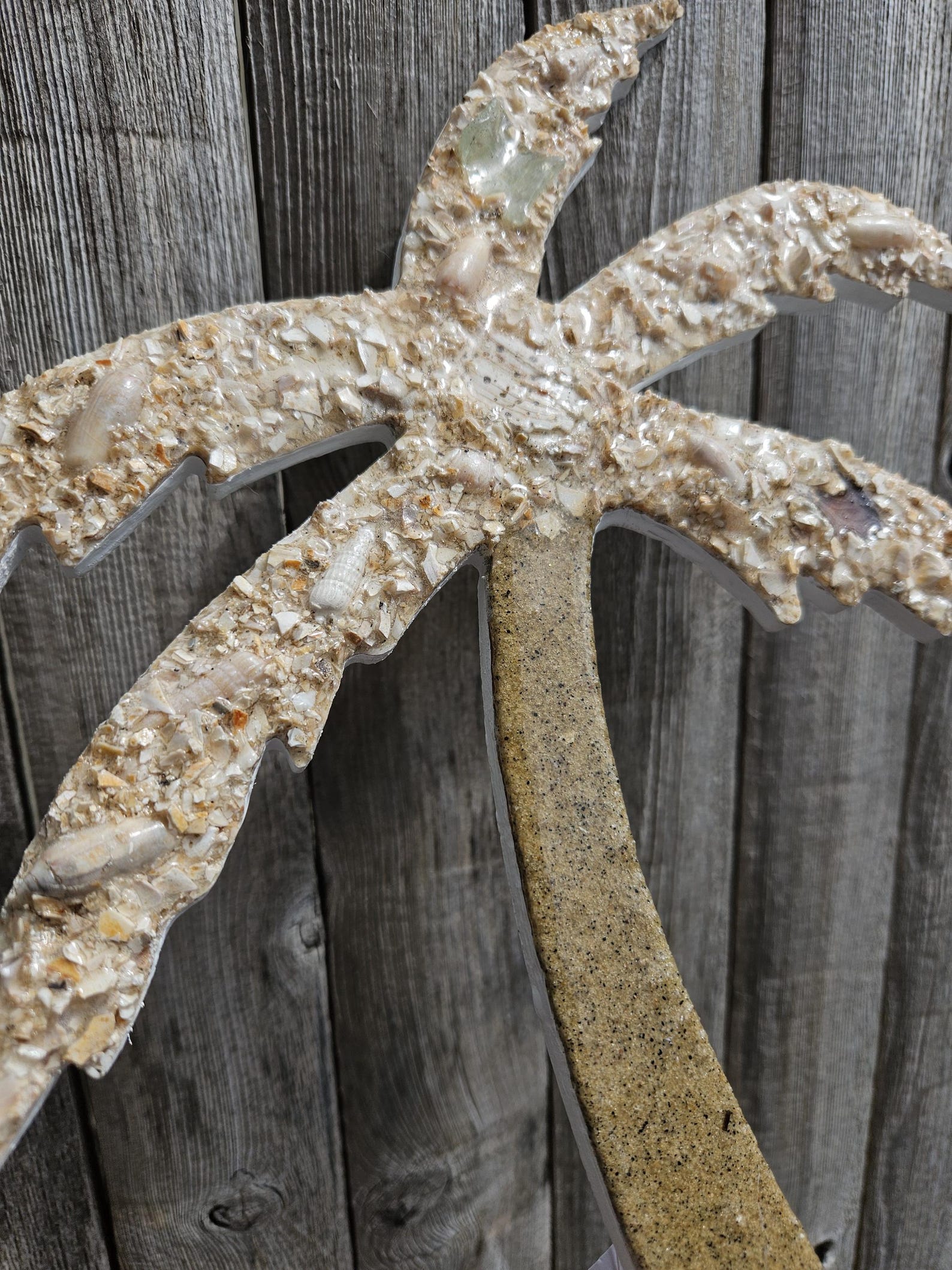Wood Palm Tree, Nautical Decor, Palm Tree Art, Seashell Palm Tree, Palm ...