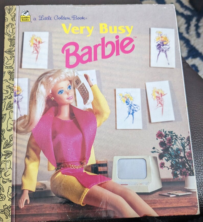 Vintage Little Golden Book-very Busy Barbie 1993 - Etsy