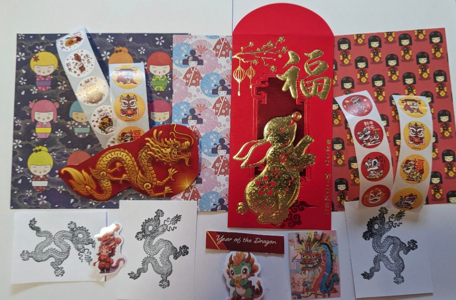 Chinese New Year and Asian Themed Set-dragon & Rabbit--17 Pieces - Etsy
