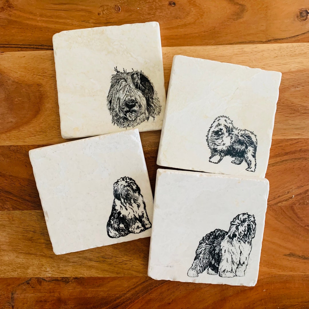 Old English Sheepdog Coaster ~ English Sheepdog Gift ~ Sheepdog Dog Mom ...