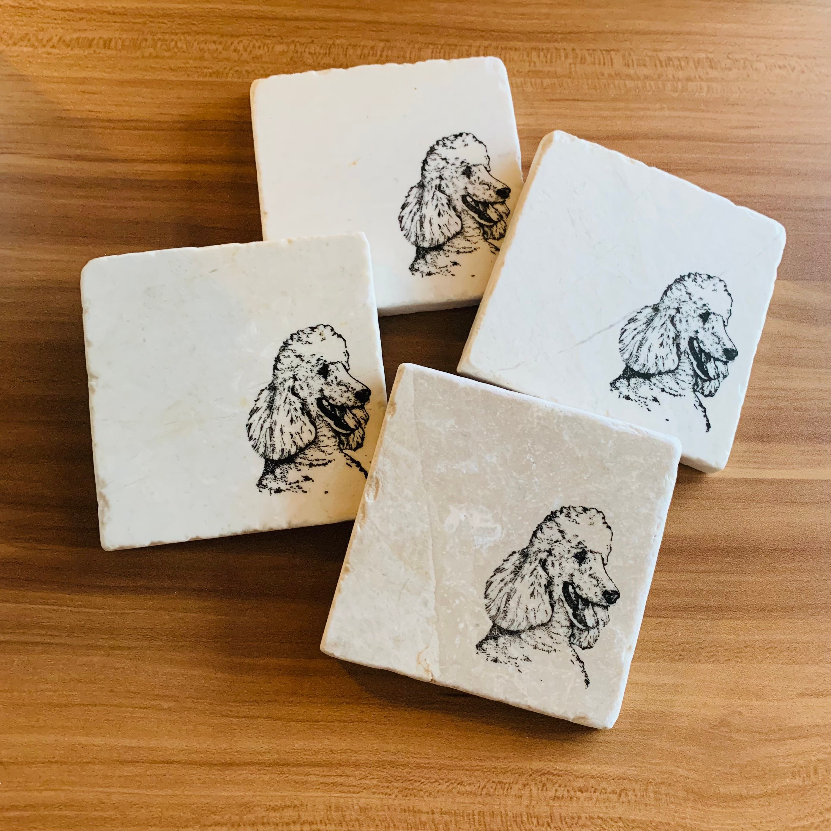 Standard Poodle Coasters ~ Poodle Coasters ~ Poodle Gift ~ Tile ...