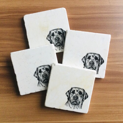 Labrador Retriever Coasters Yellow Lab Gifts Yellow Lab - Etsy