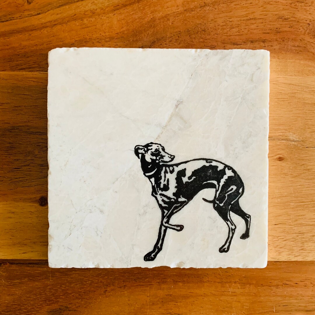Whippet Coasters ~ Whippet Gift ~ Marble Coasters ~ Gift for Whippet ...