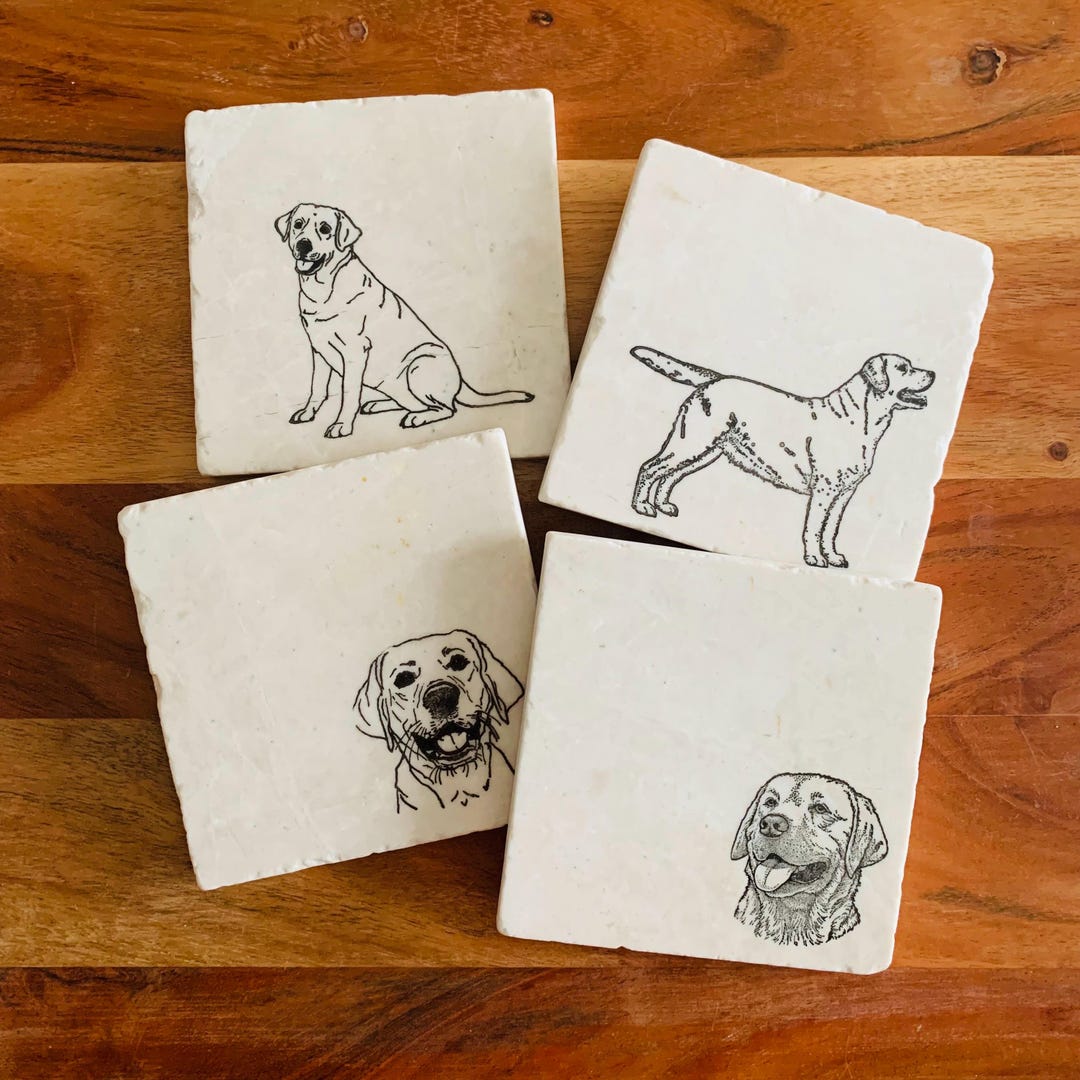 Labrador Retriever Coasters ~ Yellow Lab Gifts ~ Yellow Lab Dog Mom ...