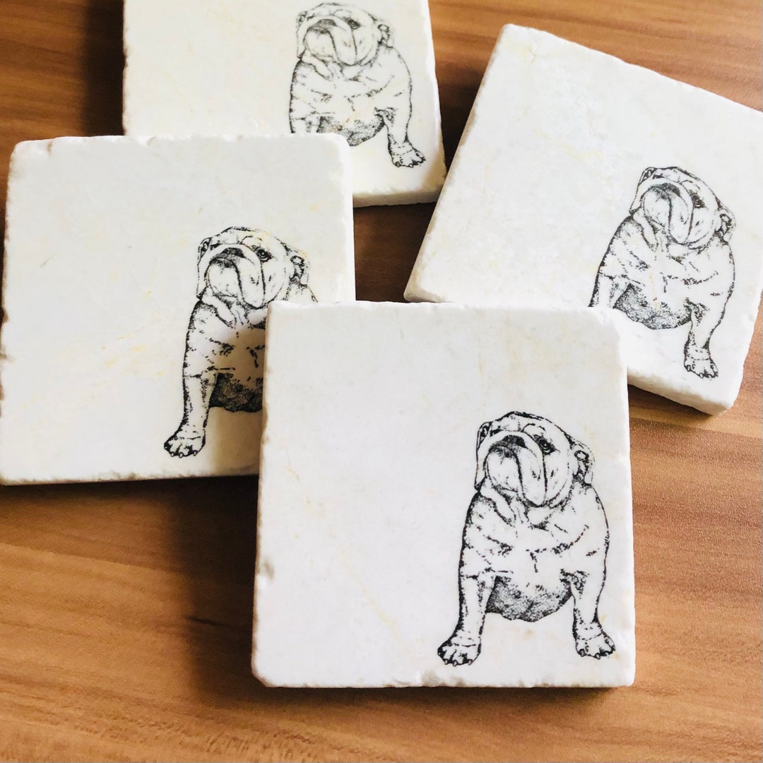 English Bulldog Dog Coasters / Coasters / Dog Coasters / - Etsy