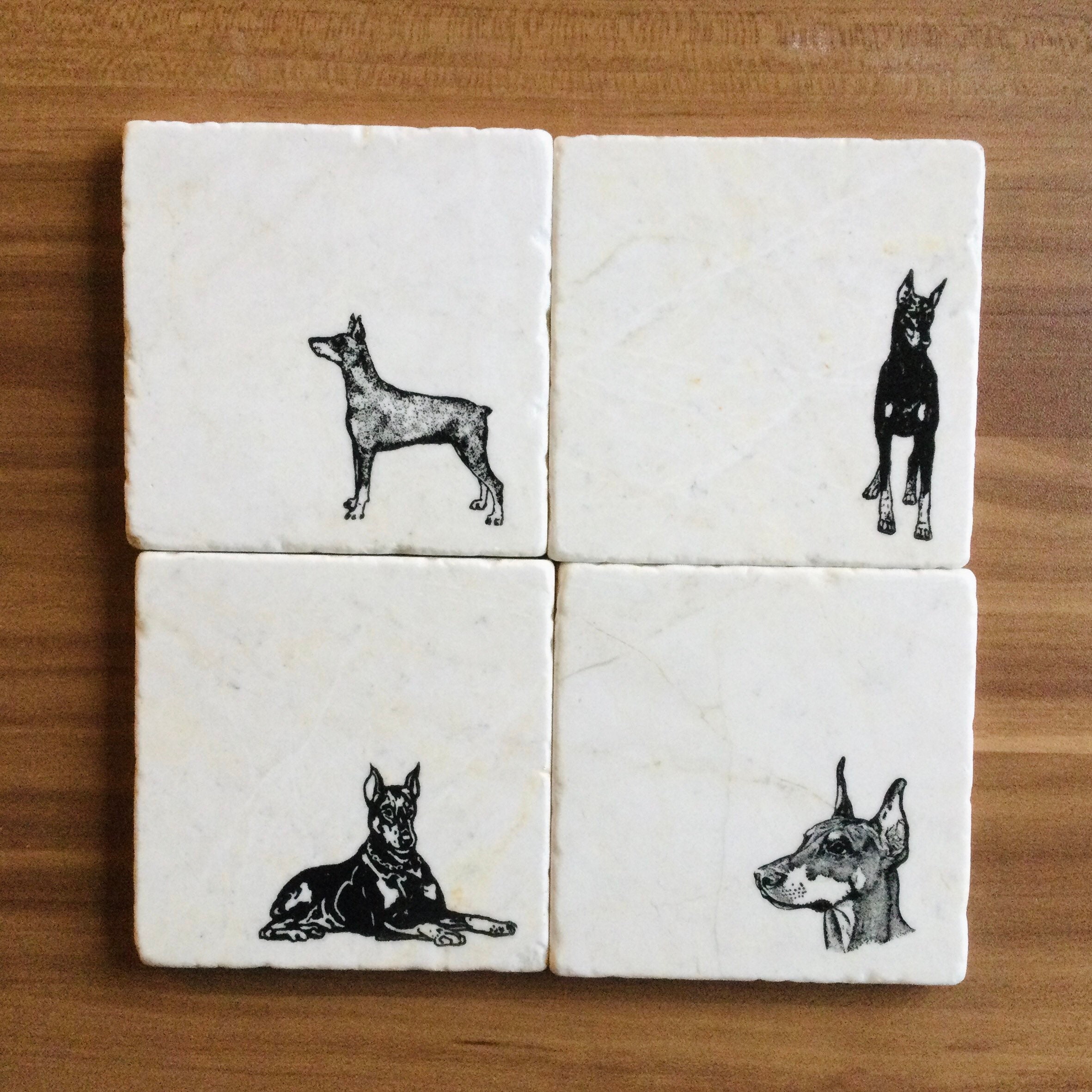 Doberman Coasters Doberman Gift Dog Coasters pet Coasters - Etsy