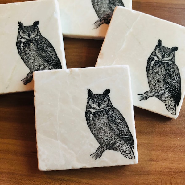 Owl Coasters - Etsy