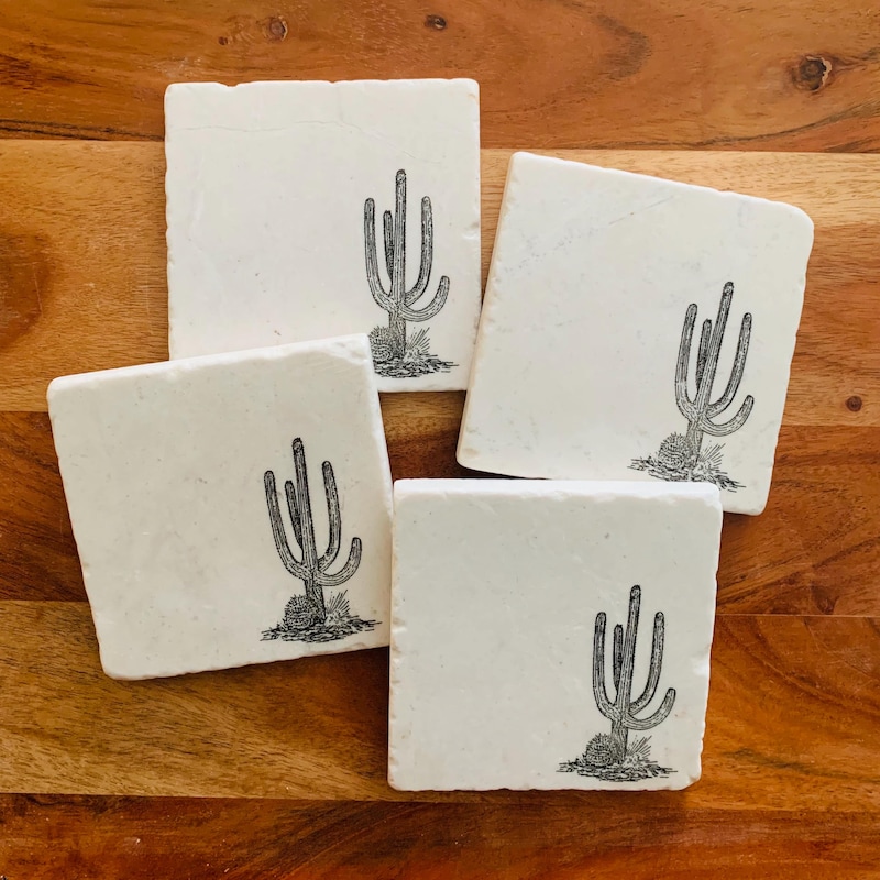 Cactus Coasters - Etsy