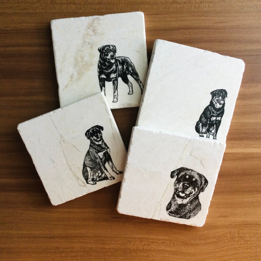 Rottweiler Coasters ~ Rottweiler Mom ~ Dog Coasters ~ Gift for Dog ...