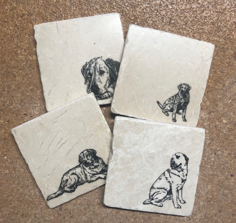 Labrador Retriever Coasters Yellow Lab Coasters Dog | Etsy