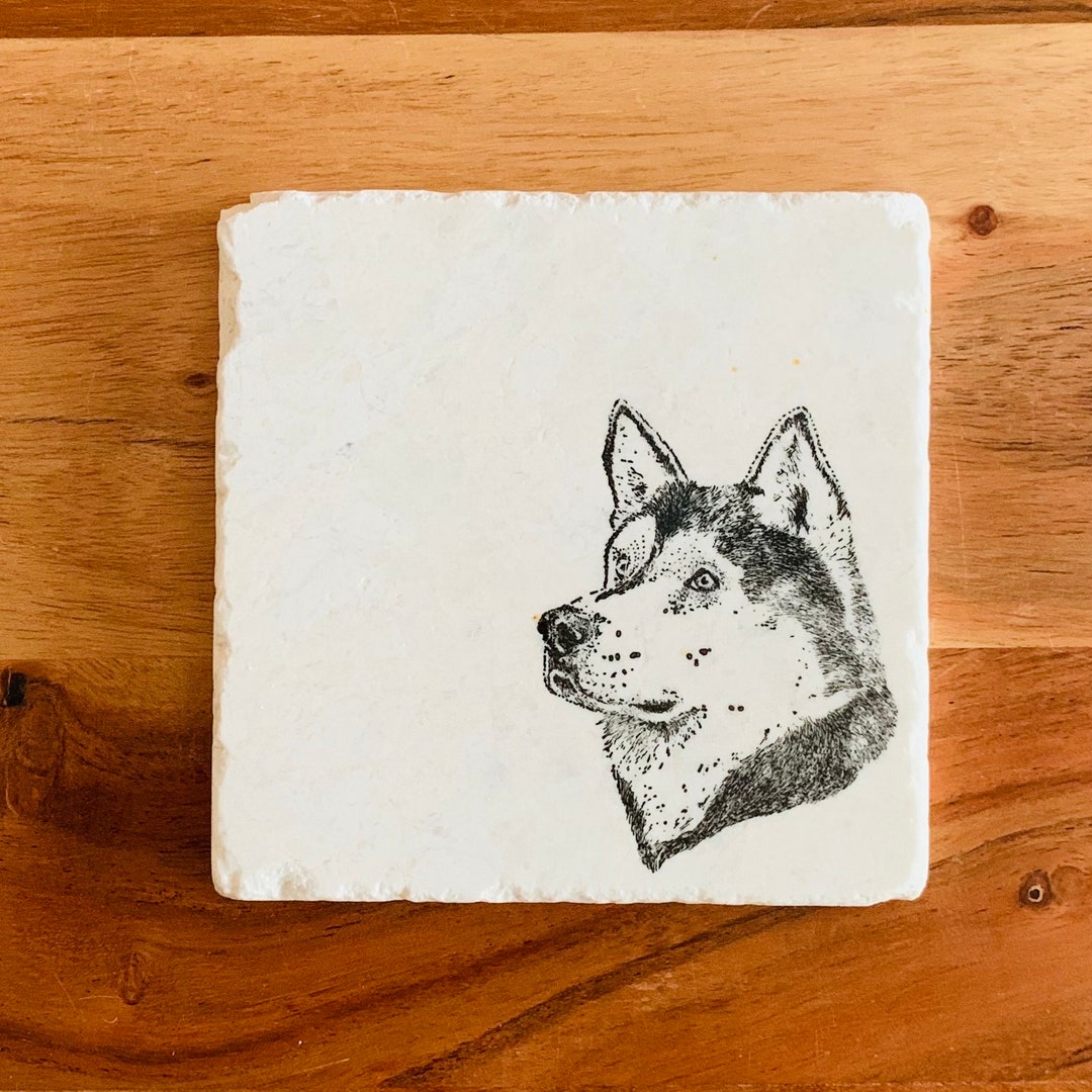 Husky Dog Coasters Siberian Husky Coasters Dog Coasters Husky Dog Mon ...