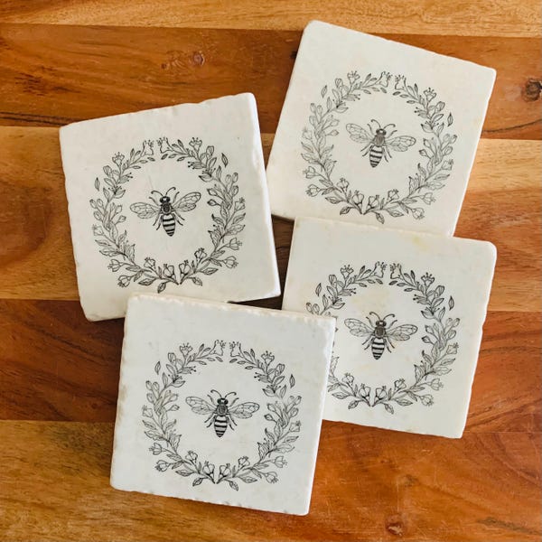 Bee Coasters - Etsy