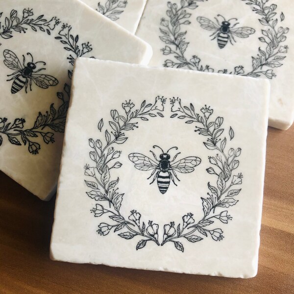 Bee Coasters - Etsy