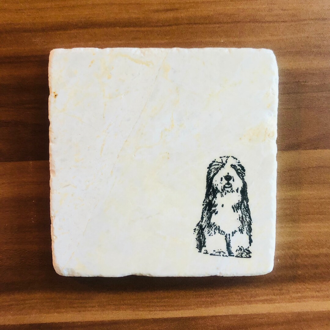 Old English Sheepdog Coaster ~ English Sheepdog Gift ~ Pet Coasters ...