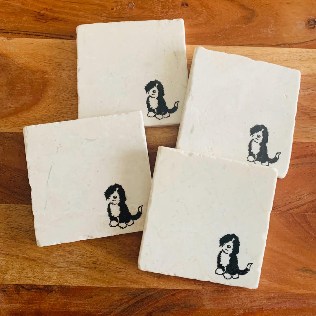 Sheepadoodle Coasters ~ Sheepadoodle Gift ~ Marble Coasters ...