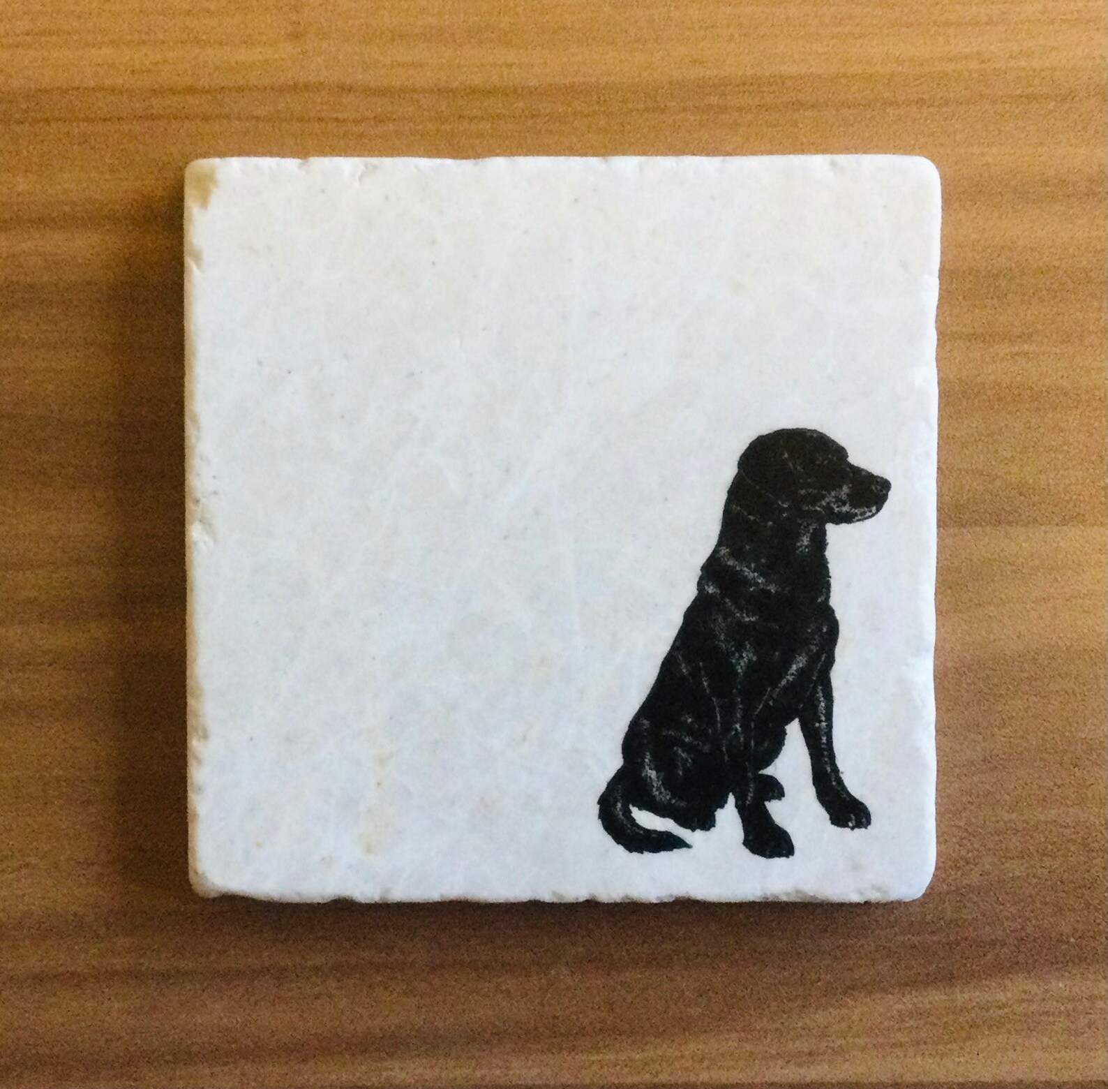 Black Labrador Retriever Coasters ~ Marble Coasters ~ Black Lab Dog Mom ...
