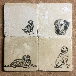 Labrador Retriever Coasters Yellow Lab Coasters Dog | Etsy