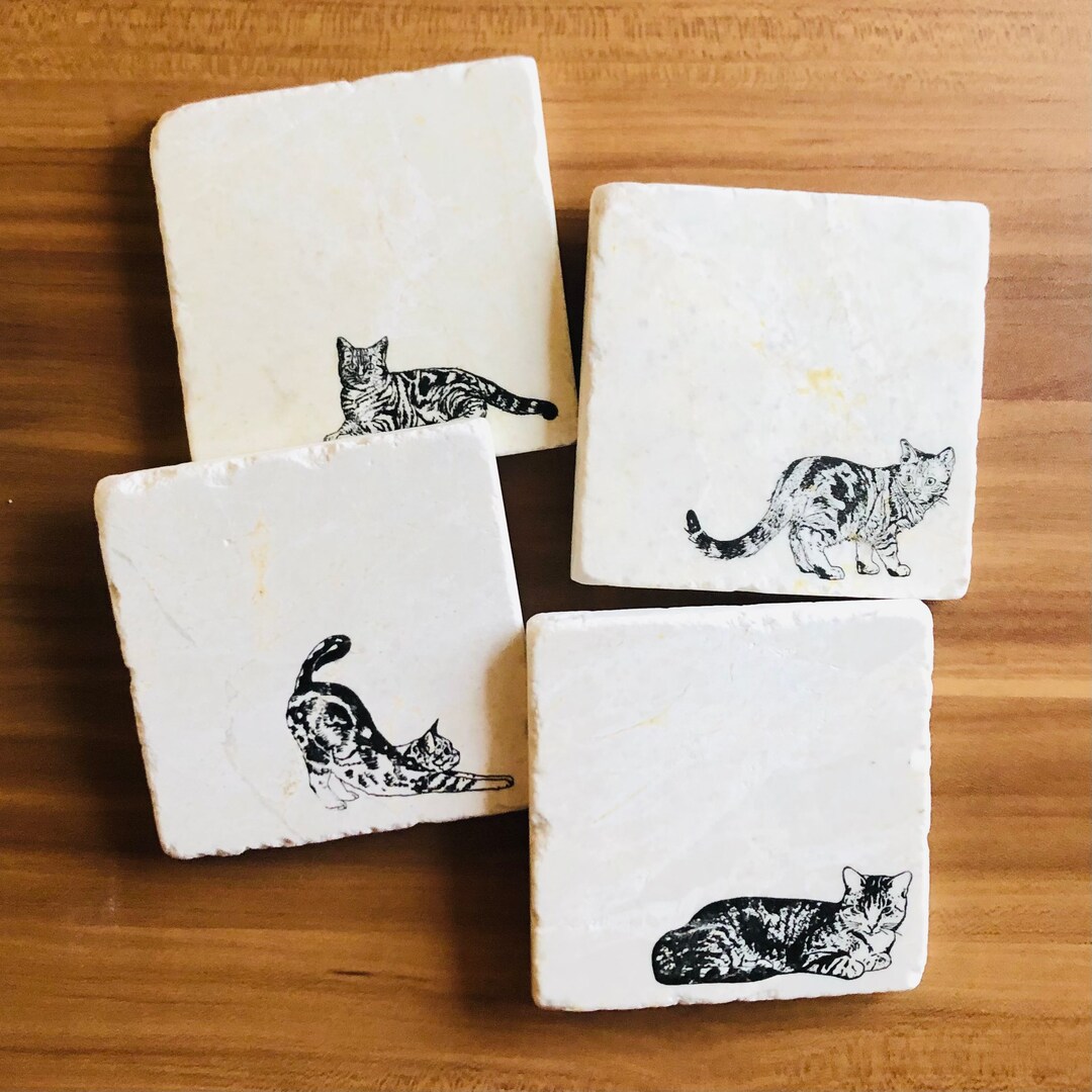 Tabby Cat Coasters ~ Tabby Cat Gifts ~ Cat Gifts ~ Cat Lovers ...