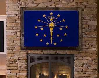 Indiana Flag License Plate IN State Official Flag Symbol Auto - Etsy