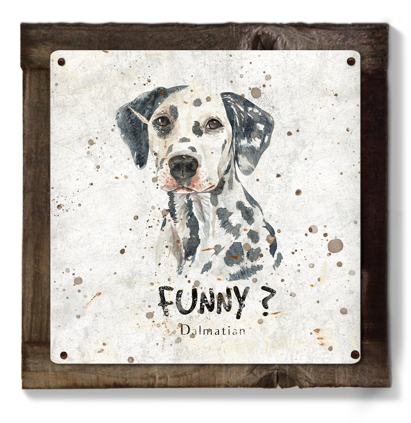 Dalmatian Wall Art, Dog METAL Sign, Optional Reclaimed Wood Frame - Etsy