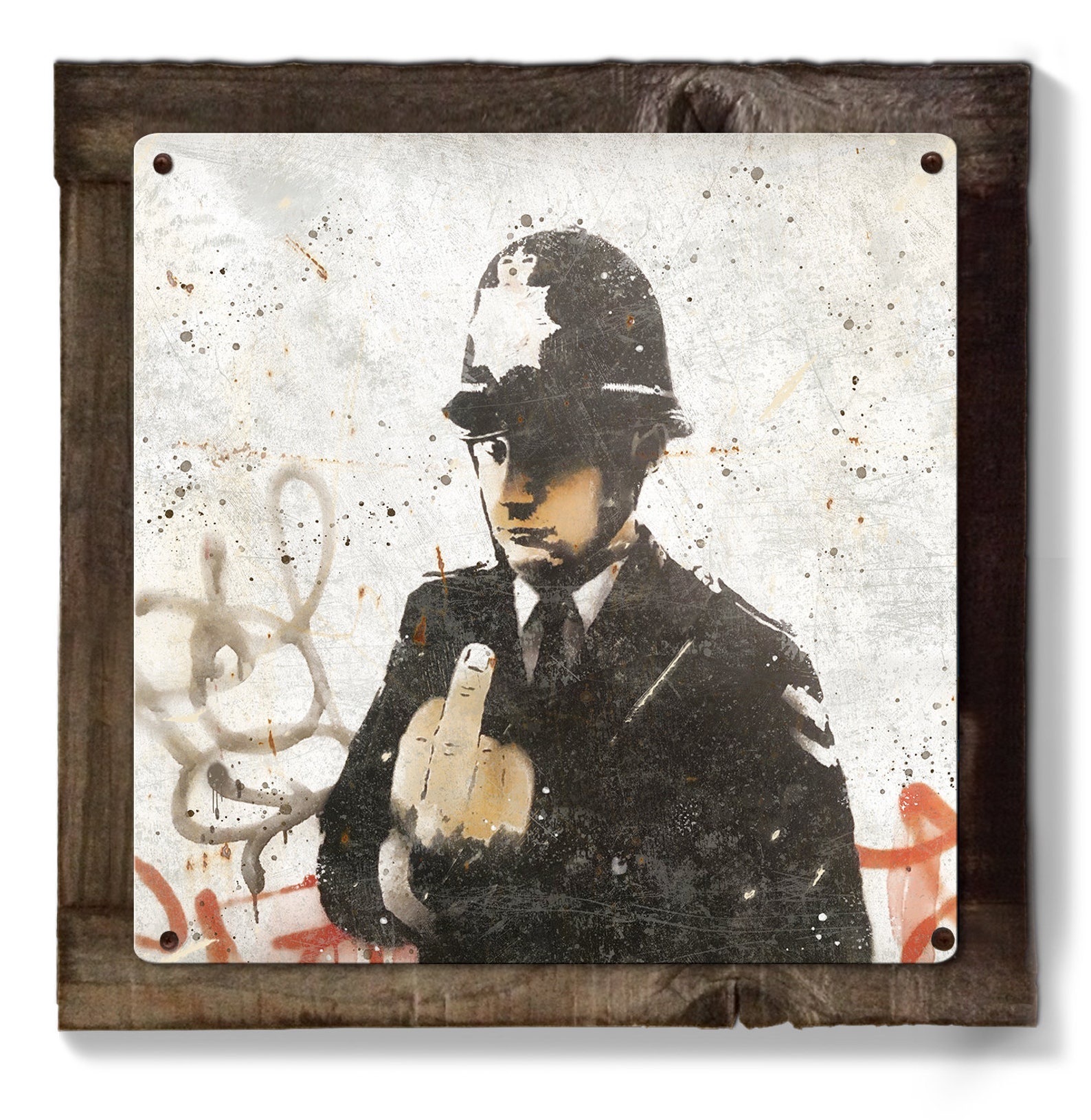 Banksy Rude Copper Wall Art METAL Sign Optional Reclaimed - Etsy UK