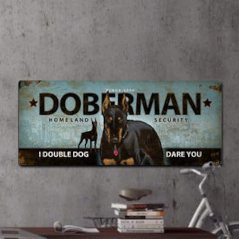 Doberman Dog Sign - Etsy
