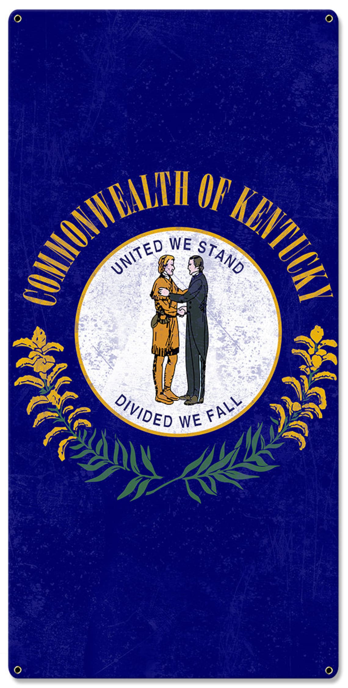 Kentucky State Flag United We Stand Divided We Fall Triptych - Etsy
