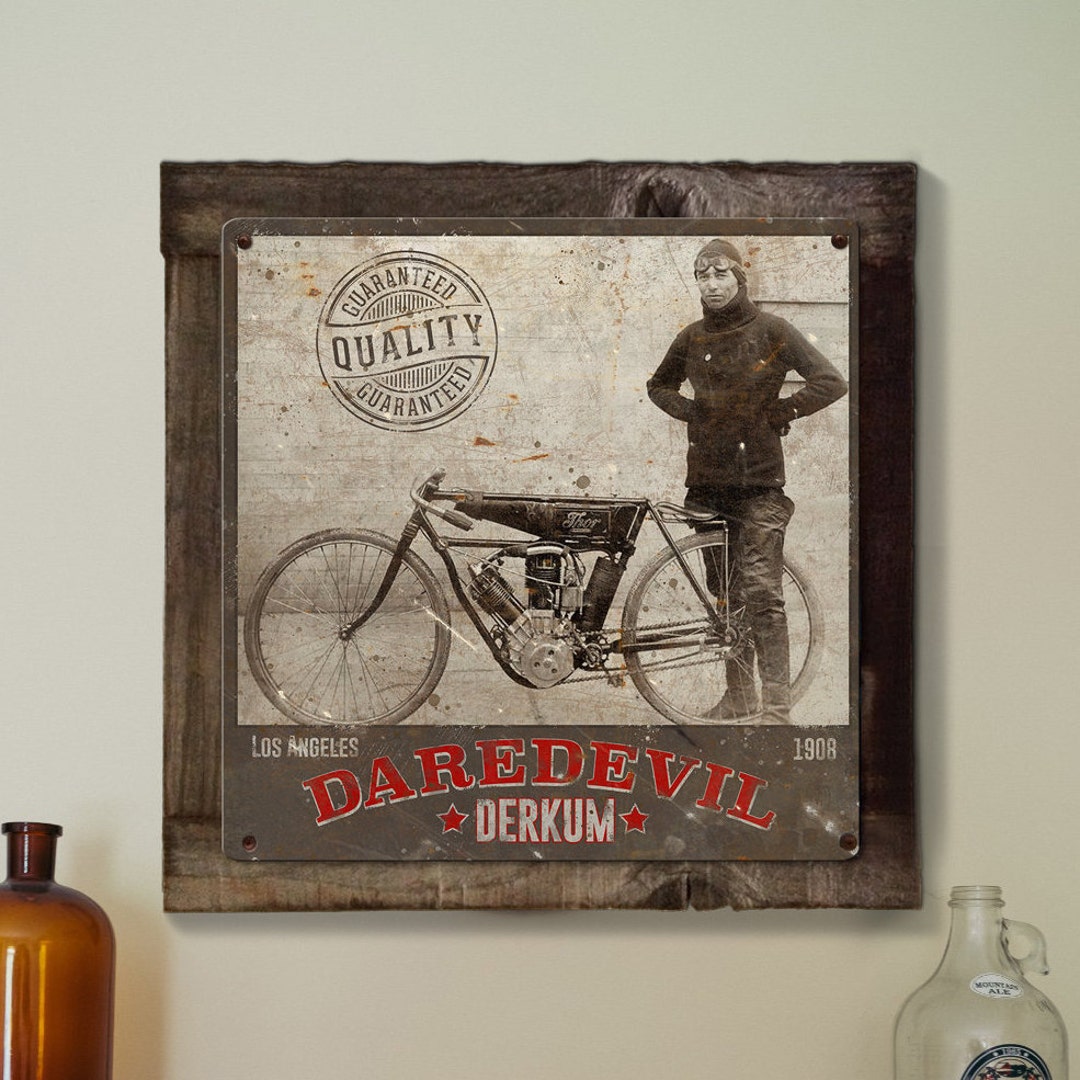 Daredevil Derkum, Wall Art, Thor Motorcycle METAL Sign, Optional ...