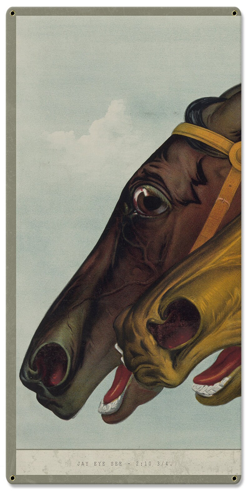 Neck and Neck to the Wire, Jay Eye See, Currier & Ives 1884, Horse ...