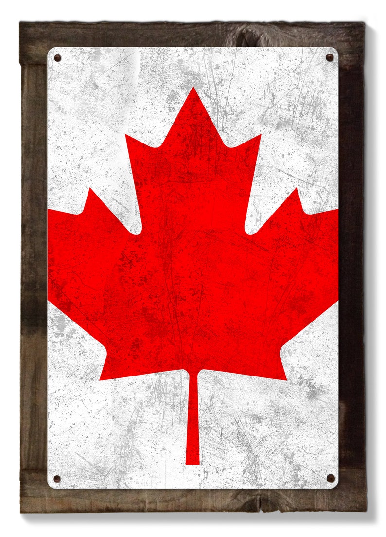 Canada Flag Triptych METAL Sign Vintage Antique Decor - Etsy