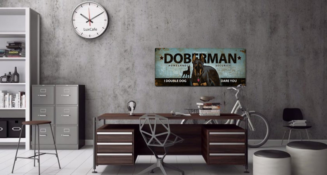 Doberman, Dog, METAL Sign, American Steel, Wall Decor, Wall Art ...