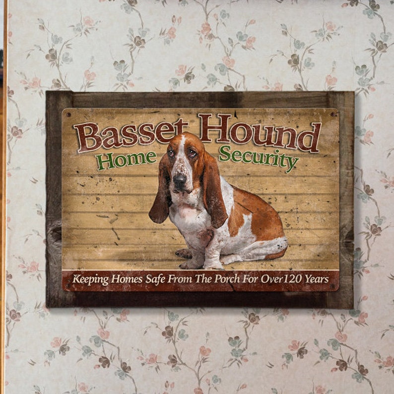 Basset Hound Wall Art Dog METAL Sign Optional Reclaimed - Etsy