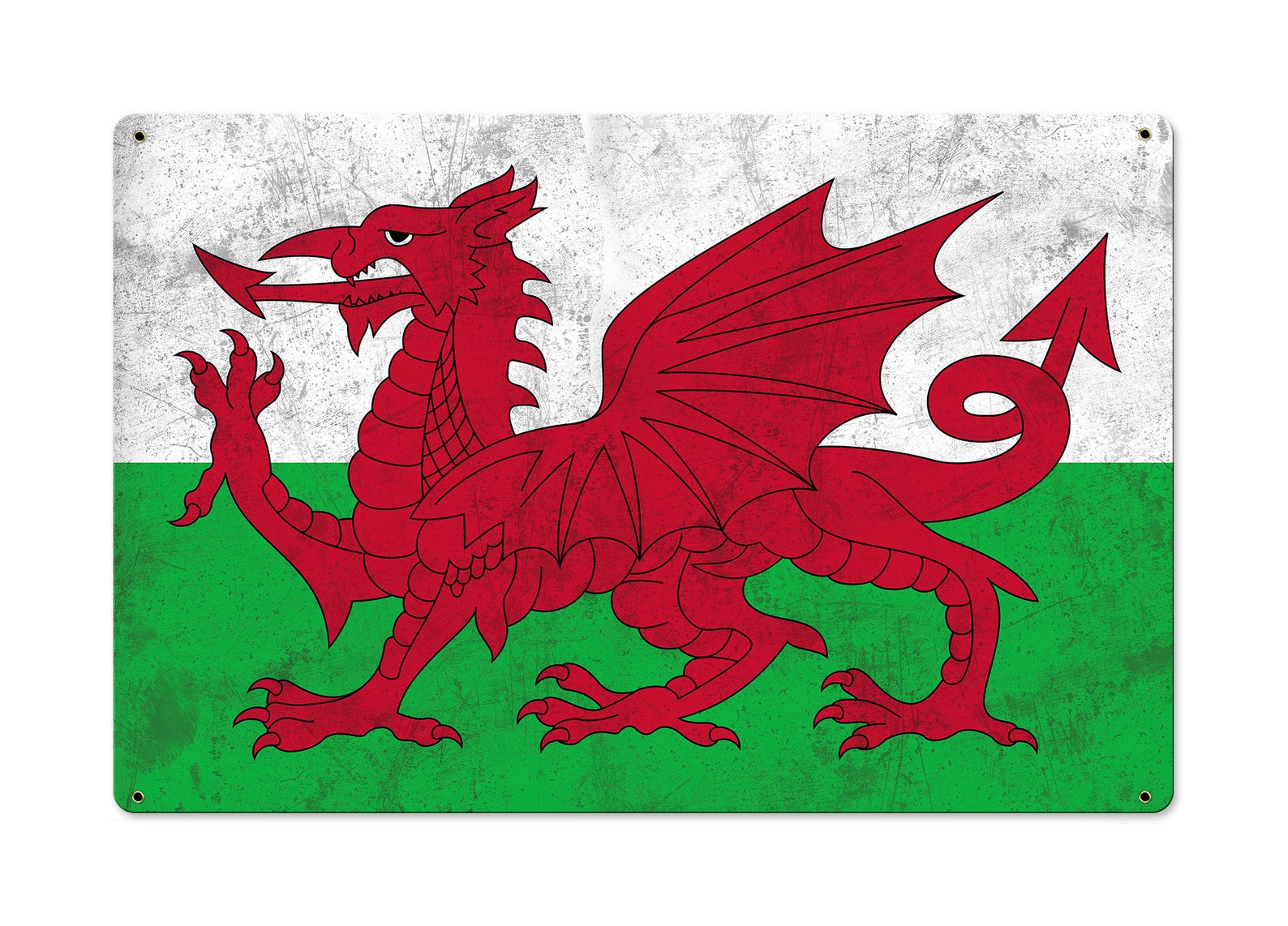 Wales Flag, Metal Sign, Optional Rustic Wood Frame, Wall Decor, Wall ...