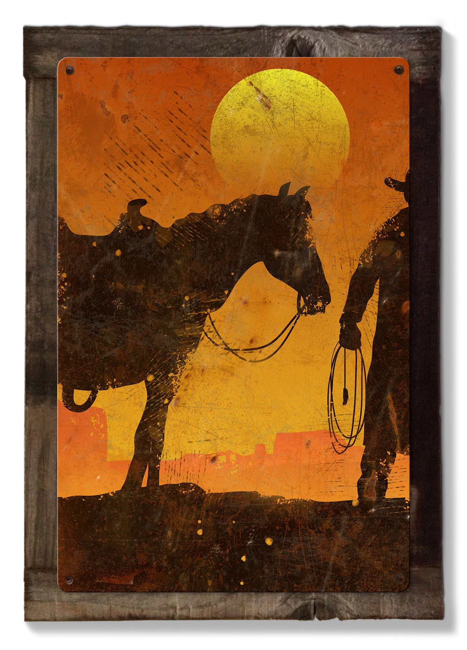 Wildwest, Sunset, American Frontier, Western, Gaucho, Cowboy, Metal ...