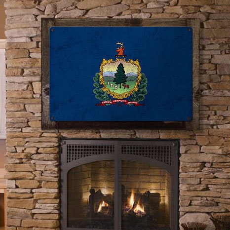 Vermont State Flag, the Green Mountain State, Metal Sign, Optional ...