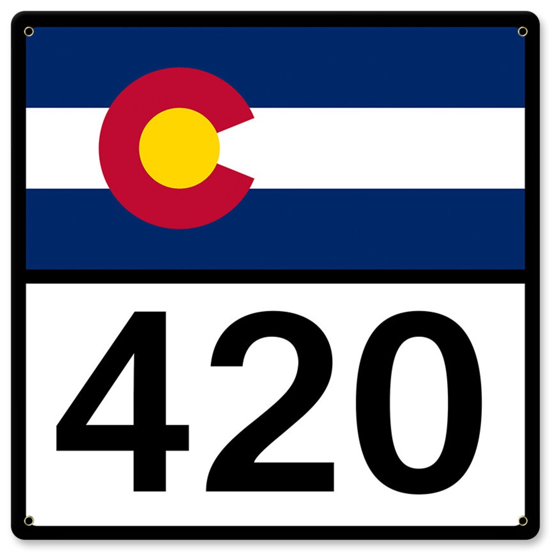 Colorado State Highway Sign 420 12" X 12" - Etsy